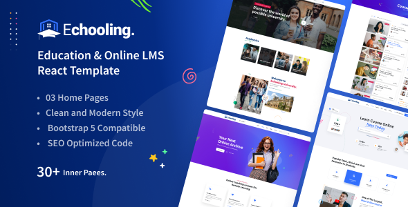 Echooling - Education React Template by reacthemes | ThemeForest
